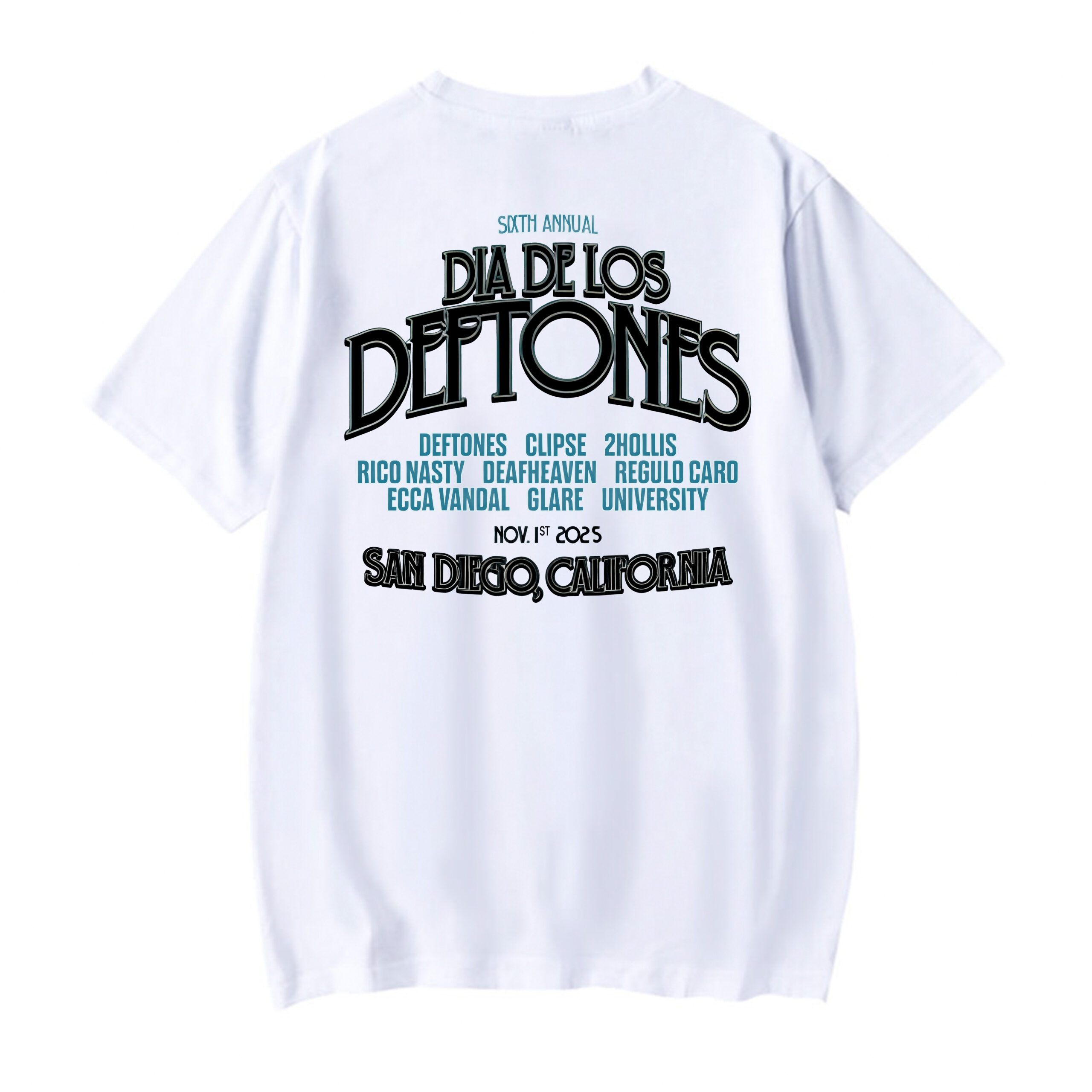 Deftones Dove Line Up T-Shirt - Deftones Merch